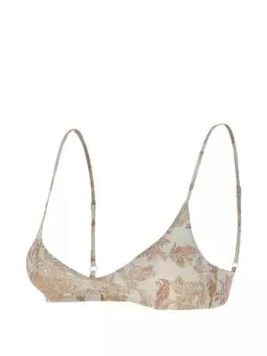 MC2 SAINT BARTH Paloma Jungle Oceania-print Bikini Top