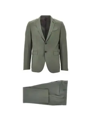 SANTANIELLO Single-breasted Notched-lapel Suit - Green
