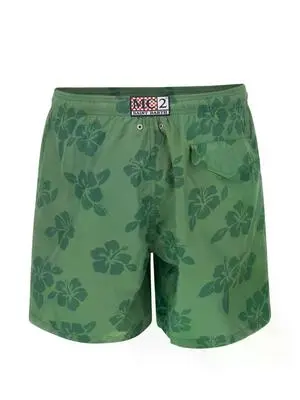 MC2 SAINT BARTH Lighting Tiki Hibiscus Print Swim Shorts