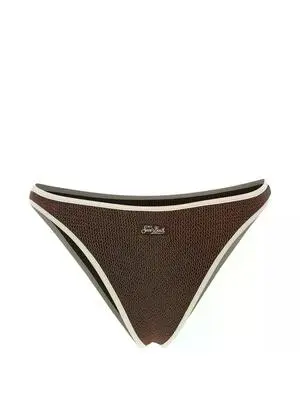 MC2 SAINT BARTH Crinkle-effect Bikini Bottoms - Brown