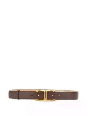 Elisabetta Franchi Logo Plaque Belt - Brown