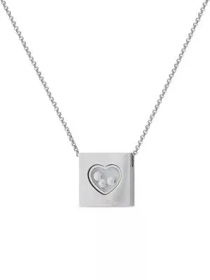 Chopard Happy Diamonds Heart Necklace In 18k White Gold