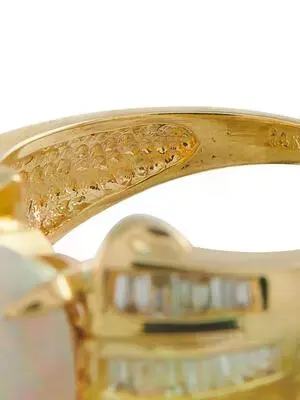 LB EXCLUSIVE 14k Yellow Opal And Diamond Ring