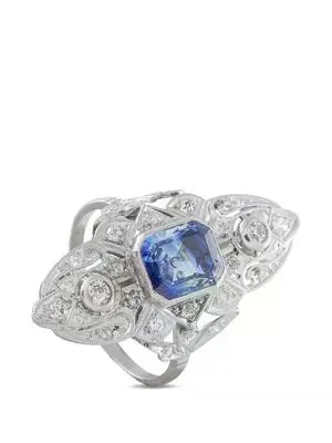 LB EXCLUSIVE Sapphire And Diamond Ring In Platinum