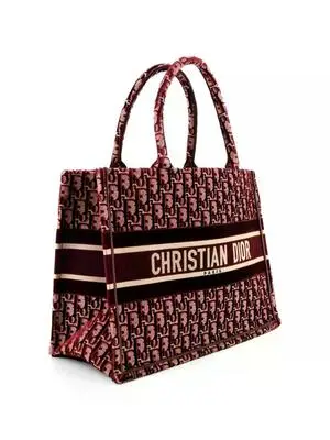 Dior Book Oblique Velvet Small Tote Bag