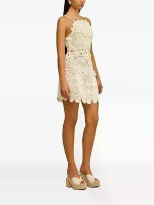 Cult Gaia Samelia Crochet-knit Mini Dress - Neutrals