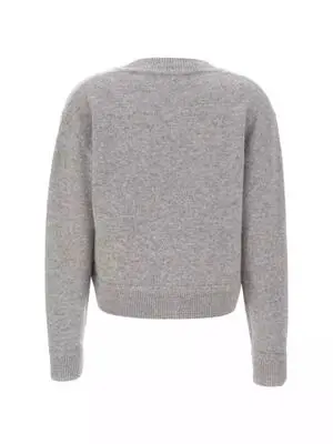 SWEET CASHMERE Ribbed-trim V-neck Cashmere Sweater