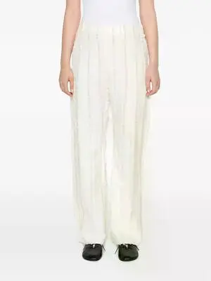 Cult Gaia Fringed Textured Trousers