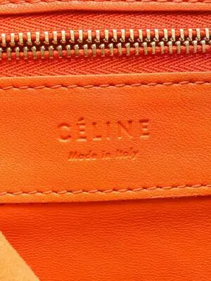 Celine Horizontalkava Leather Tote Bag - Orange