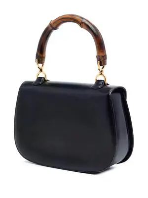 Gucci 20th Century Small Calfskin Bamboo Top Handle Bag Satchel