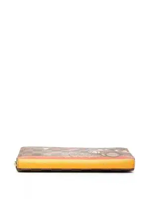 LOUIS VUITTON 2015 Damier Ebene Evasion Illustre Zippy Wallet Long Wallets