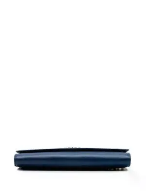 Prada 2010-2026 Saffiano Wallet On Chain Crossbody Bag - Blue