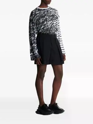Balmain Pleated Gabardine Shorts