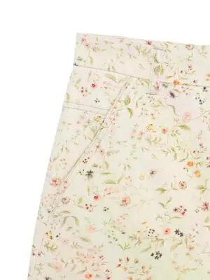 TELA Floral Print Belt-loop Trousers