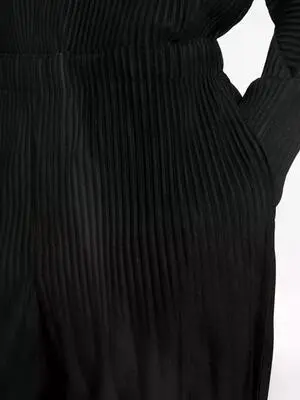 Issey Miyake Plissé Effect Tapered Cropped Trousers