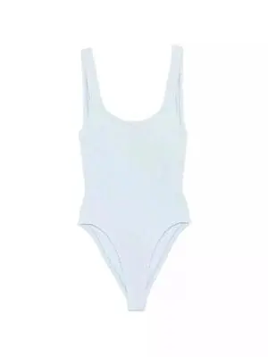 Hunza G Crinkle-effect Swimsuit - Blue