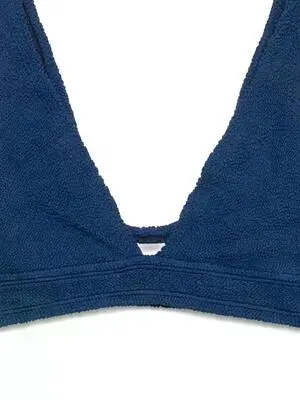 Hunza G Crinkle-effect V-neck Bikini
