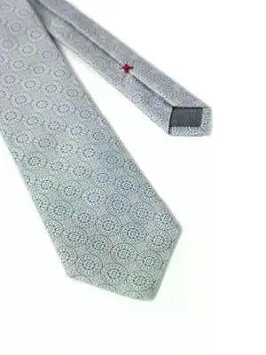 Brunello Cucinelli Geometric Pattern Silk Tie