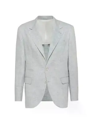 Brunello Cucinelli Notched-lapels Single-breasted Blazer - Grey