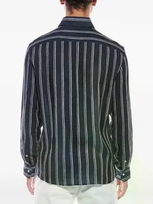 Brunello Cucinelli Striped Long-sleeve Shirt - Blue