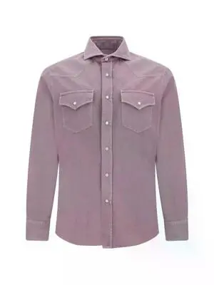 Brunello Cucinelli Western-yoke Button-down Shirt - Purple
