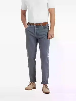 Brunello Cucinelli Logo-embroidered Straight Leg Jeans - Grey