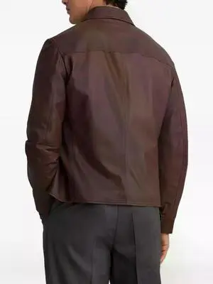 Brunello Cucinelli Single-breasted Leather Jacket