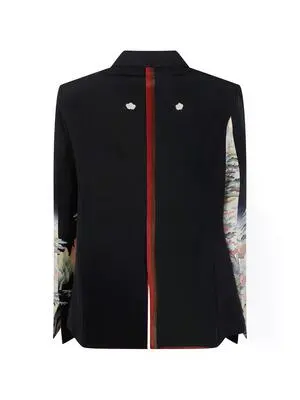 IBRIGU Landscape-print Double-breasted Blazer