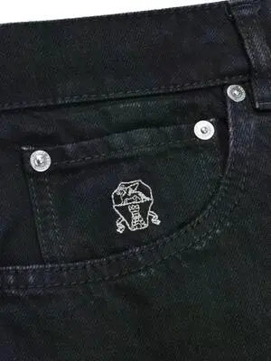 Brunello Cucinelli Logo-embroidered Jeans