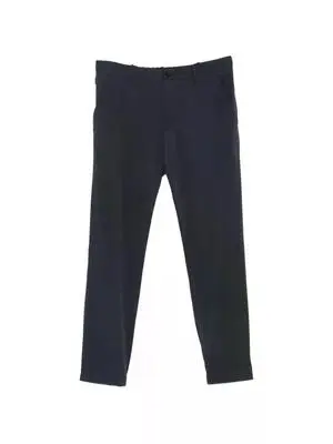 Incotex Navy Slim Fit Elasticated Waistband Trousers - Blue