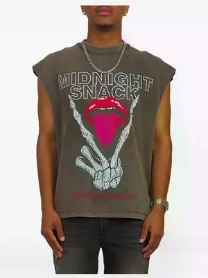 DIET STARTS MONDAY Graphic-print Sleeveless T-shirt