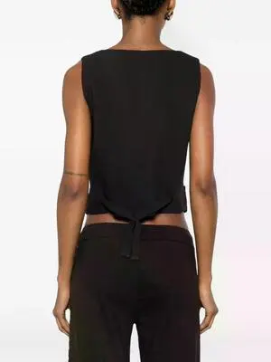 Liviana Conti Sleeveless Cropped Waistcoat
