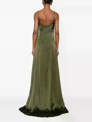 Blumarine Butterfly-appliqué Cowl Neck Maxi Dress