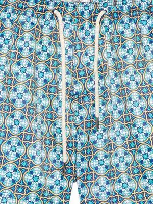PENINSULA SWIMWEAR Geometric Print Swim Shorts - Blue