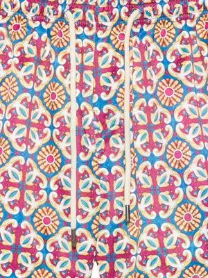 PENINSULA SWIMWEAR Amalfi Geometric-print Swim Shorts - Blue