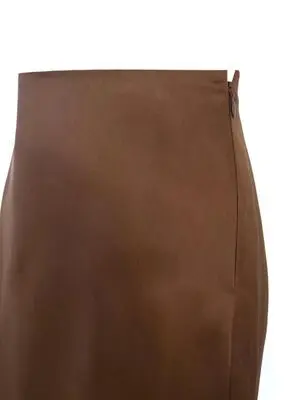 Alberta Ferretti High-waisted Satin Skirt