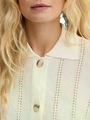 Marella Pointelle-knit Button-down Shirt