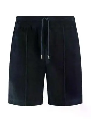 AURELIEN Terry Drawstring Shorts - Blue