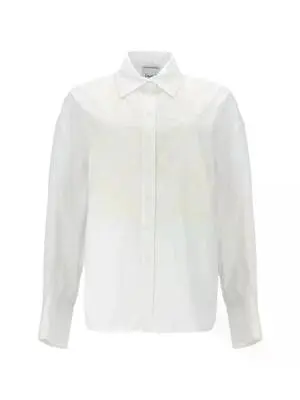 NUDE Lace-panneled Cotton Shirt