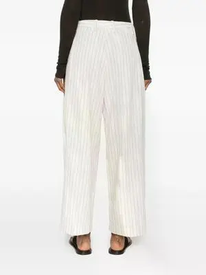 HED MAYNER Pinstripe Pleated Trousers