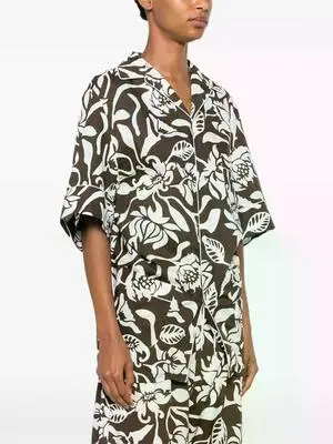 HED MAYNER Short-sleeve Floral Print Shirt