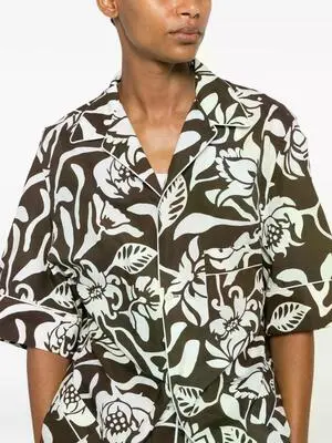 HED MAYNER Short-sleeve Floral Print Shirt