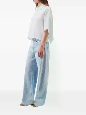 DRYKORN Yarika Linen Short-sleeve Blouse