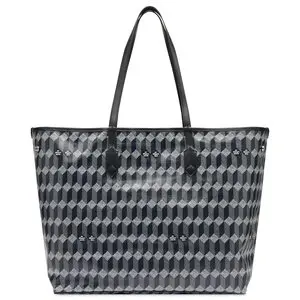 AU DEPART Tote No.55 Reversible Tote Bag With Monogram And Detachable Pouch - Black/navy