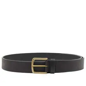 Anderson's Casual Leather Belt With Polished Buckle - Black