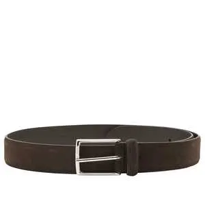 ANDERSON'S Anderson's Suede Leather Belt With Polished Buckle