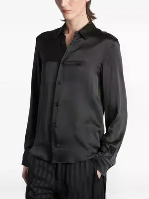 ANN DEMEULEMEESTER Satin Lace-up Shirt