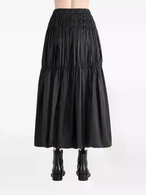 AMOMENTO Shirred Tiered Skirt