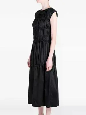 AMOMENTO Ruched Tiered Dress