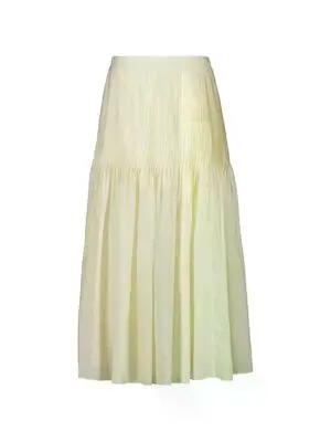 Auralee Cotton Maxi Skirt - Neutrals
